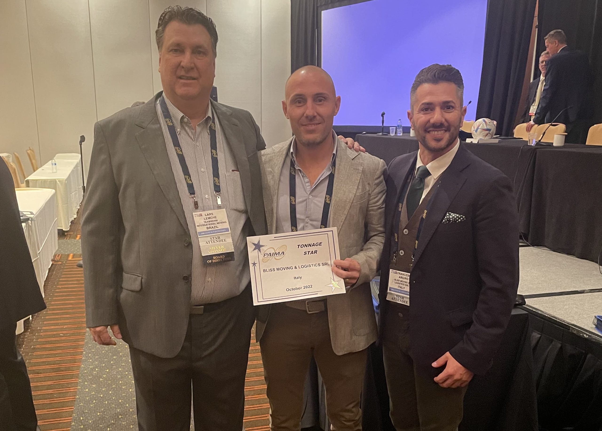 Bliss Corporation premiata “PAIMA Star Tonnage Award” alla 38ª Convention di PAIMA - Camera di ...